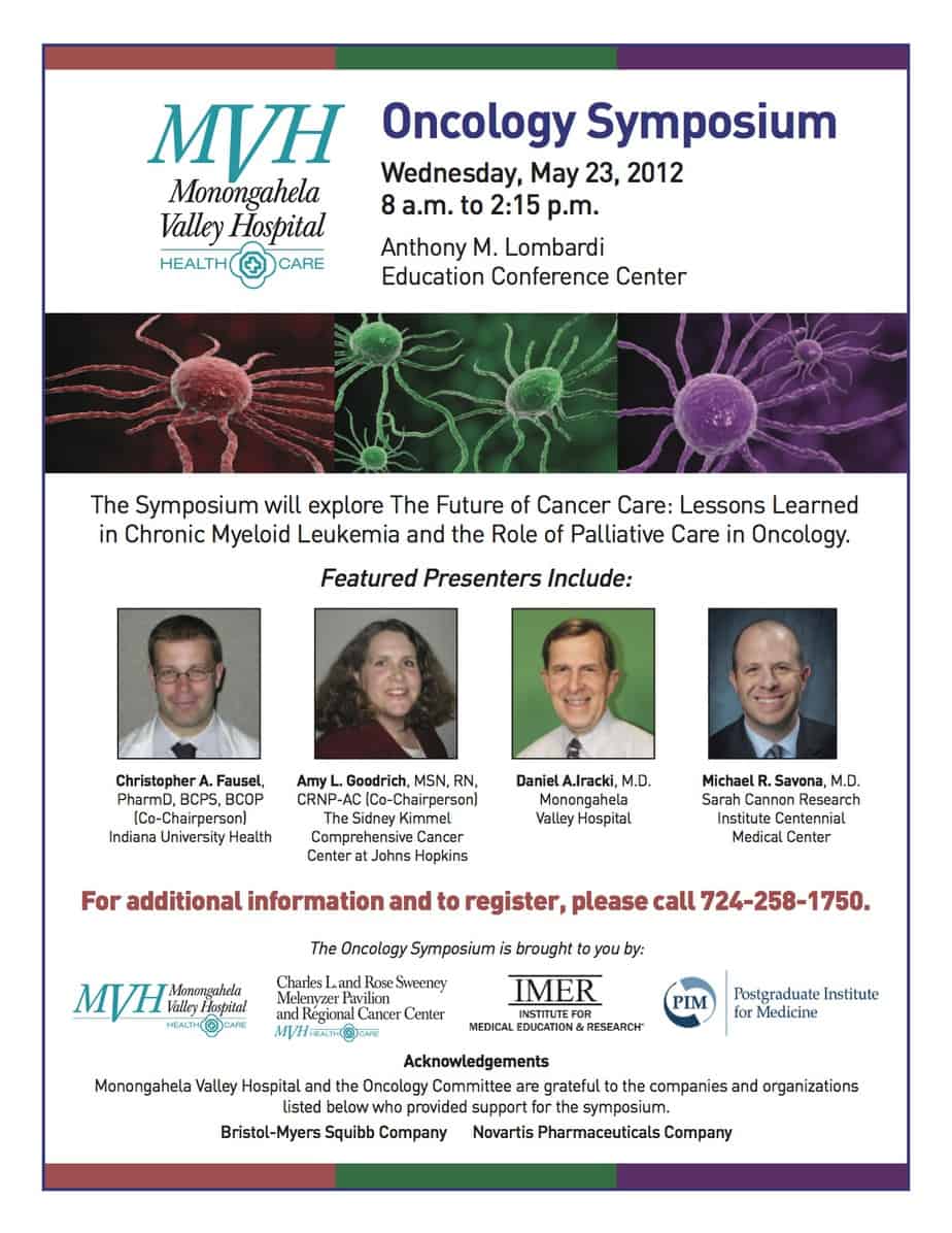 Mon Valley Hospital: Oncology Symposium - Western Pennsylvania ...